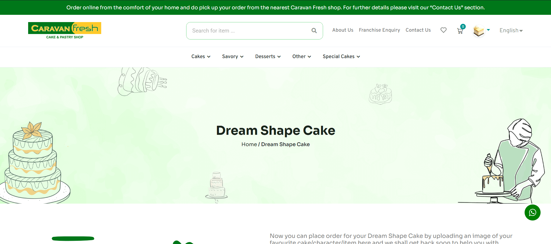 Dream Shape Cake - Caravan Fresh